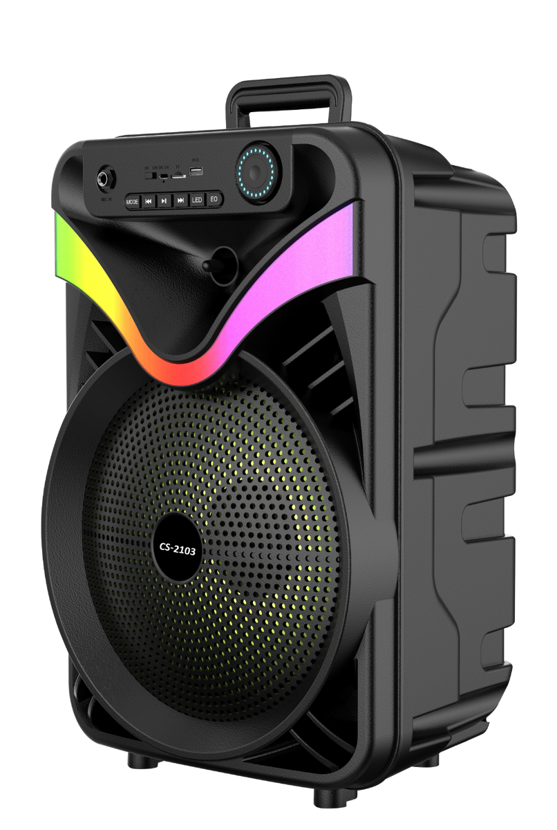 Boxa Portabila AT PERFORMANCE®, cu Lumini RGB, cu Maner, Putere 200W ...