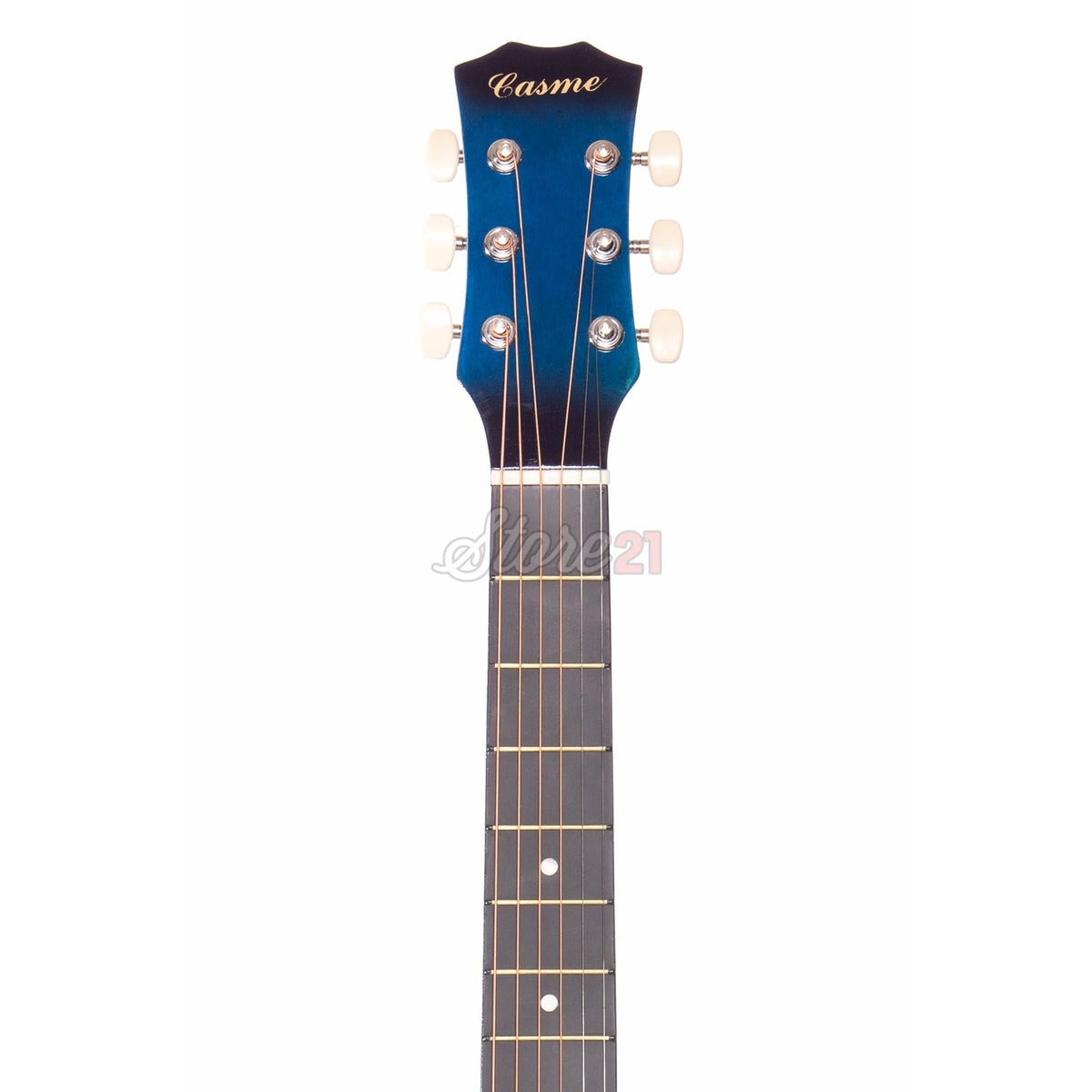 Chitara Acustica Albastra - 6 Corzi Metalice 4/4,Recomandata peste 11 ...