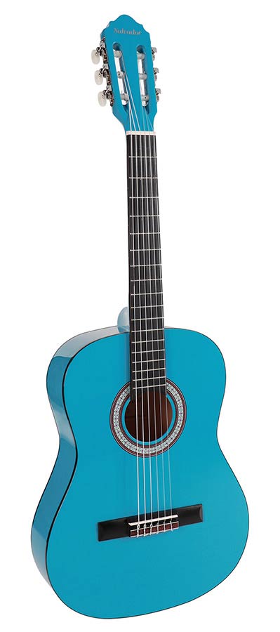 Chitara Acustica turcoaz- 6 Corzi Metalice 4/4,Recomandata Peste 11 An ...