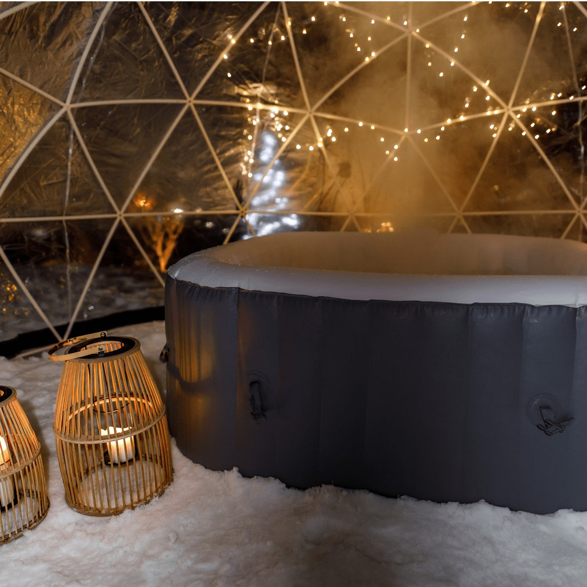 Pachet Pavilion cort gradina, iglu Plus Piscina jacuzzi gonflabila Bes ...